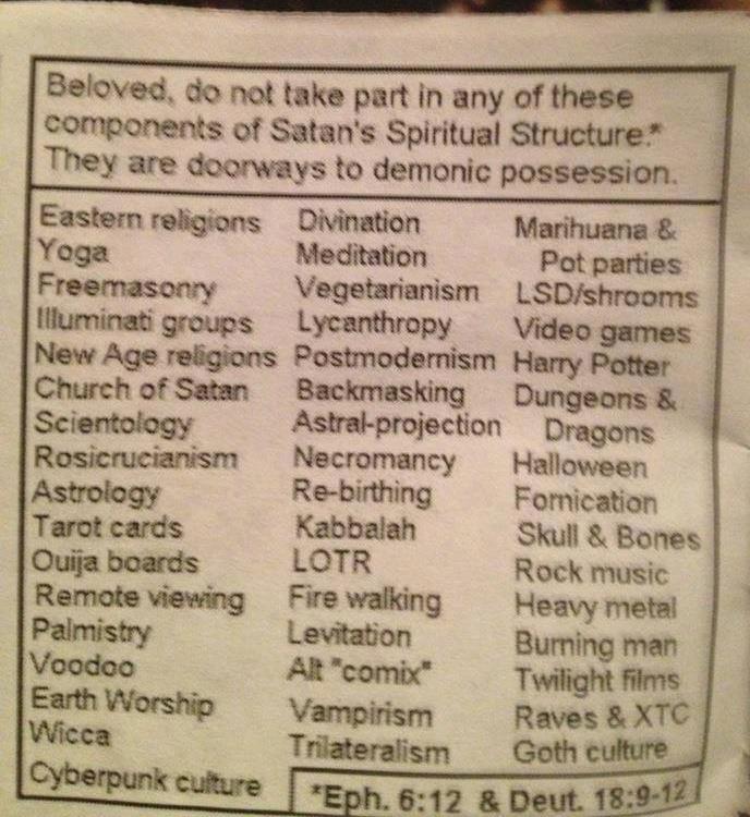 Satan's Spiritual Scorecard: how'd you do? - Boing Boing