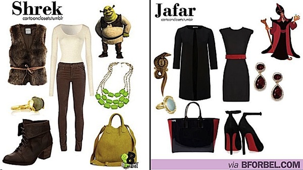 Fashionable outfits inspired by cartoon characters - Boing Boing