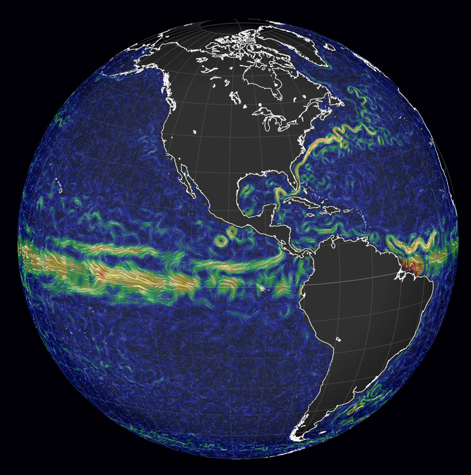 'Earth,' animated online realtime map of global weather conditions, is ...