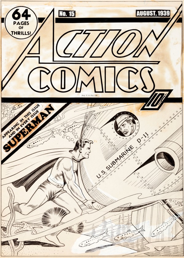 1939 Action comics cover art sells for $286,800 - Boing Boing