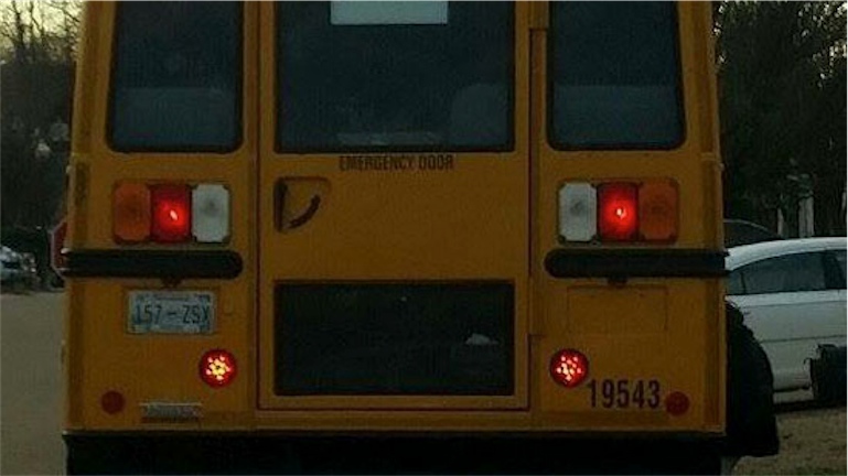 School bus has "Satanic" brake lights - Boing Boing