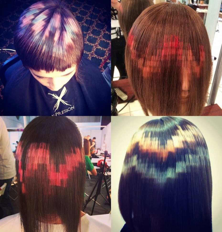Hair that looks like pixel-art: #xpresionpixel - Boing Boing