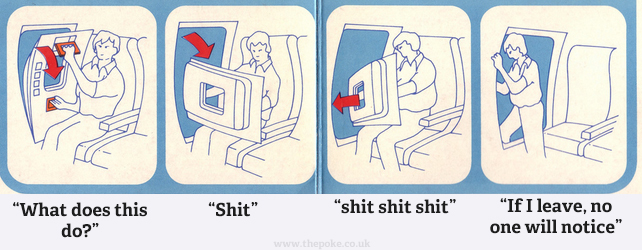 Plane safety cards, explained - Boing Boing