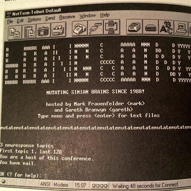 Screen shot of Boing Boing circa 1993 - Boing Boing
