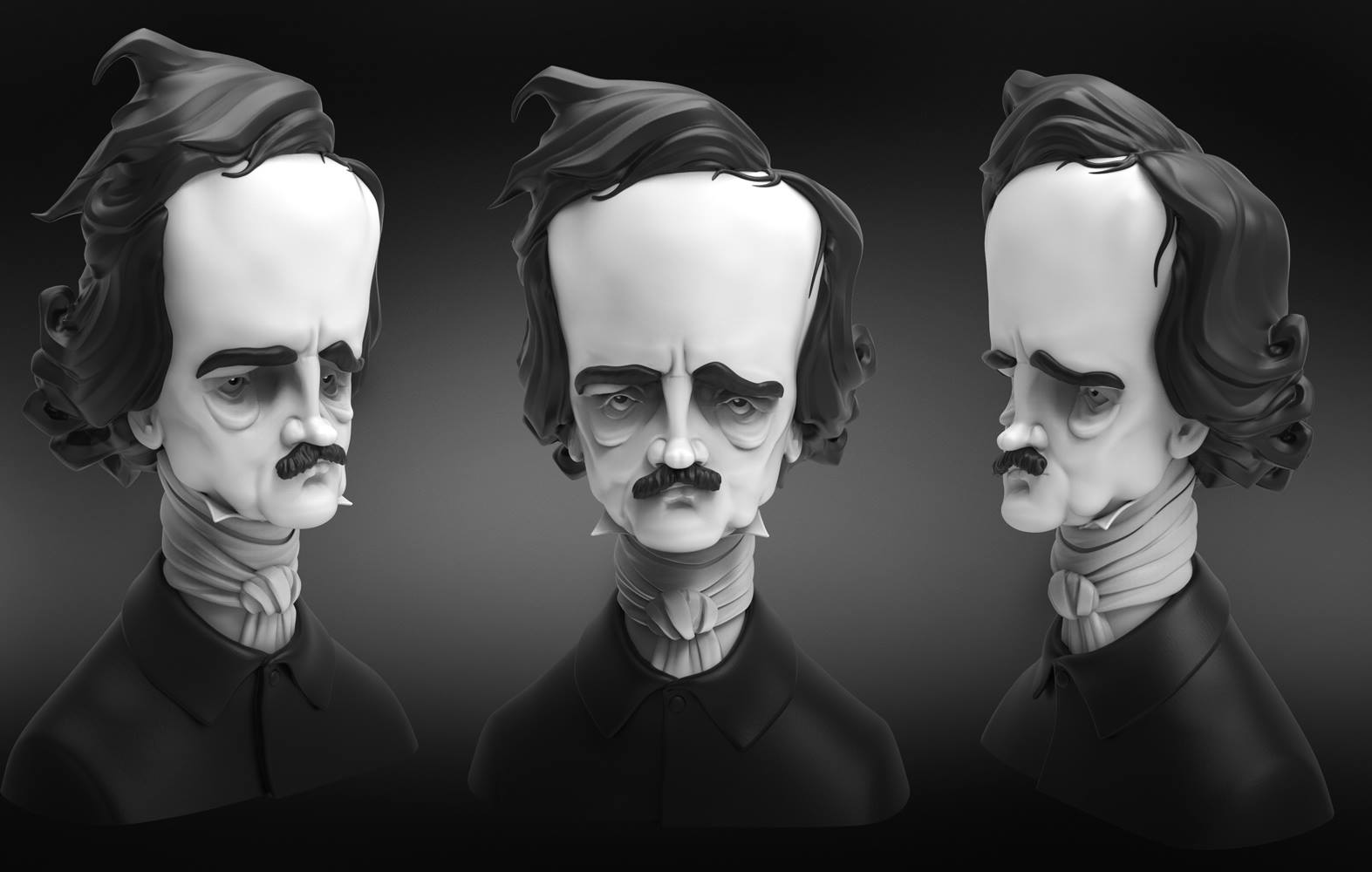 Got a 3D printer? Help make a giant bust of Poe! - Boing Boing