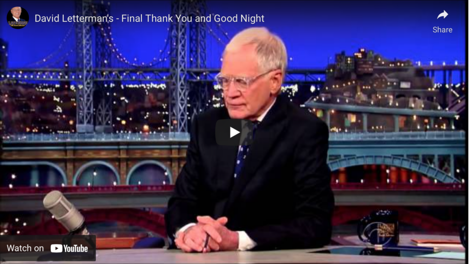 David Letterman hosted the Late Show for the last time seven years ago ...